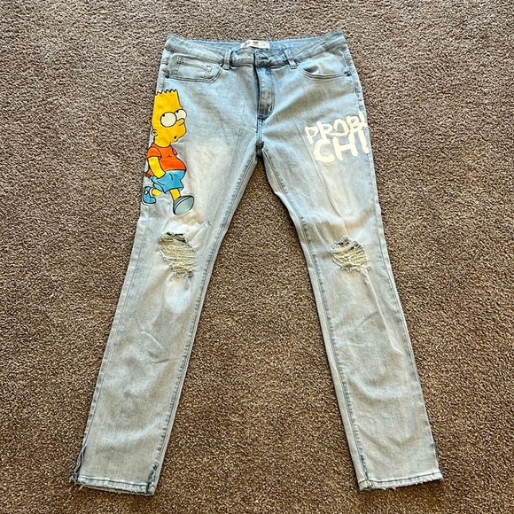 Jeans | Bart Simpson Ripped Jeans | Poshmark